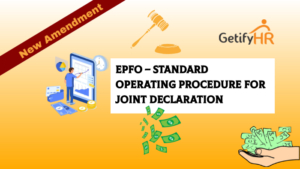 EPFO – Standard Operating Procedure for Joint Declaration